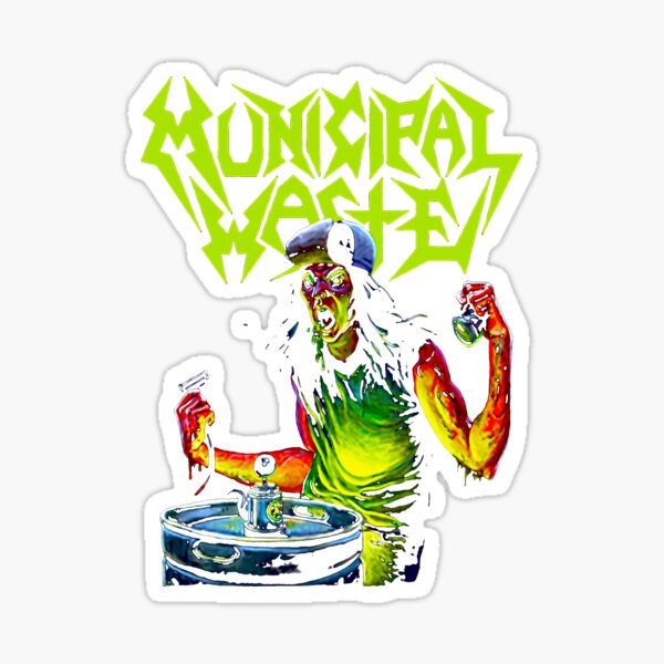 "municipal waste WS2 - municipal waste - #1 t-shirt " Sticker for Sale ...