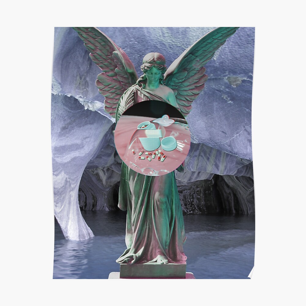 "Vaporwave Angel Pills" Poster by Nipp3 | Redbubble