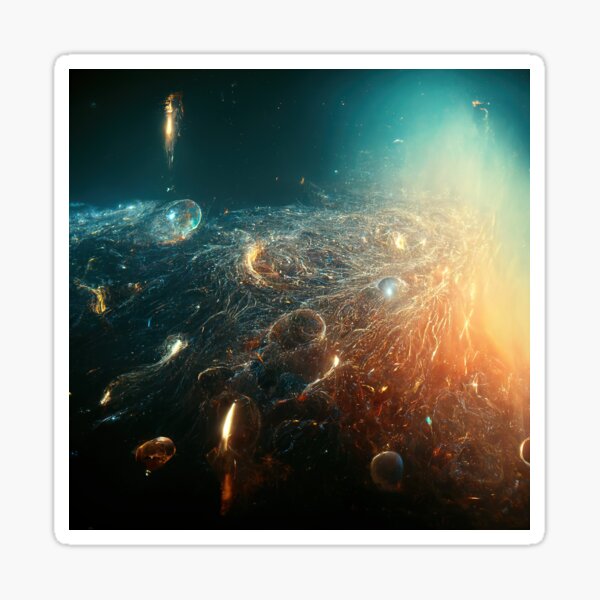 "Galactic River to Infinity AI Generated Art" Sticker for Sale by MeAI ...