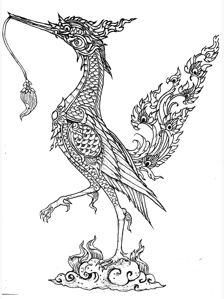 "Kinnaree Pencil Drawing" Art Print for Sale by sutideco | Redbubble