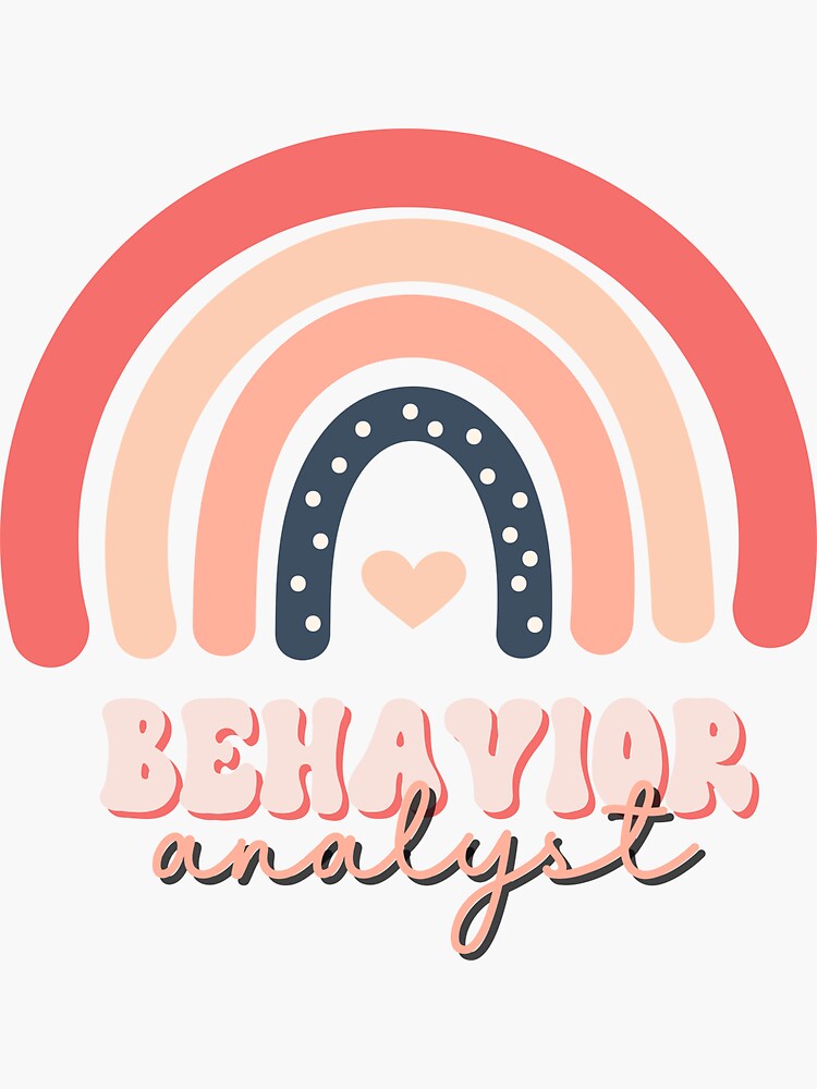 "BCBA Rainbow, Behavior Analyst, Applied Behavior Analysis Sticker ...