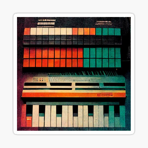 "Synth Rack in the Abstract" Sticker for Sale by metaverseoz | Redbubble
