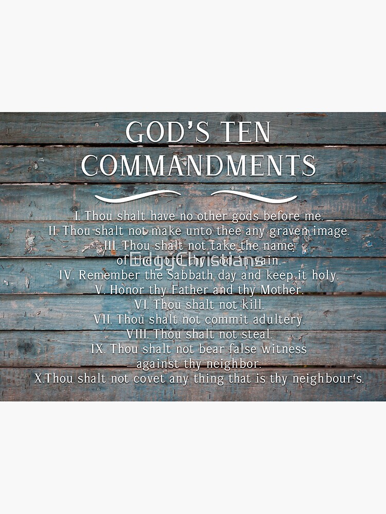 "10 commandments #1 Bible Verse Religious Christian Scripture Canvas ...