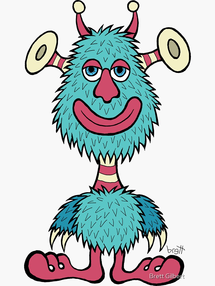 "Zonk Fizzle Monster" Sticker by bgilbert | Redbubble