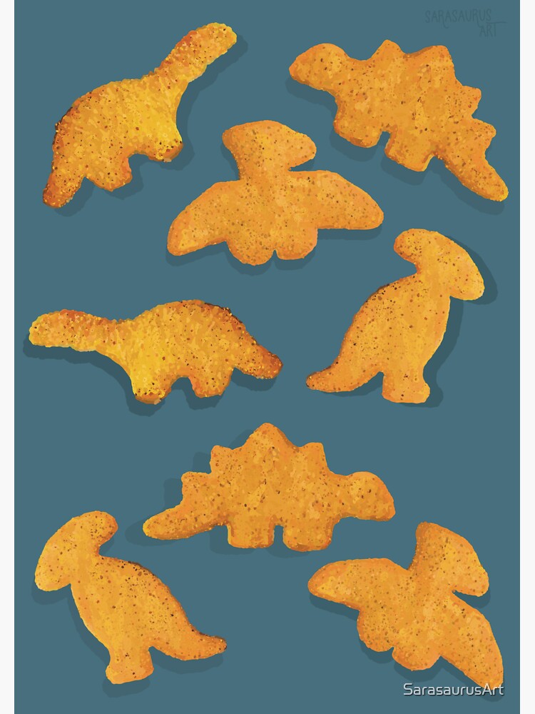 "Dino Nuggets Still Art" Sticker for Sale by SarasaurusArt | Redbubble