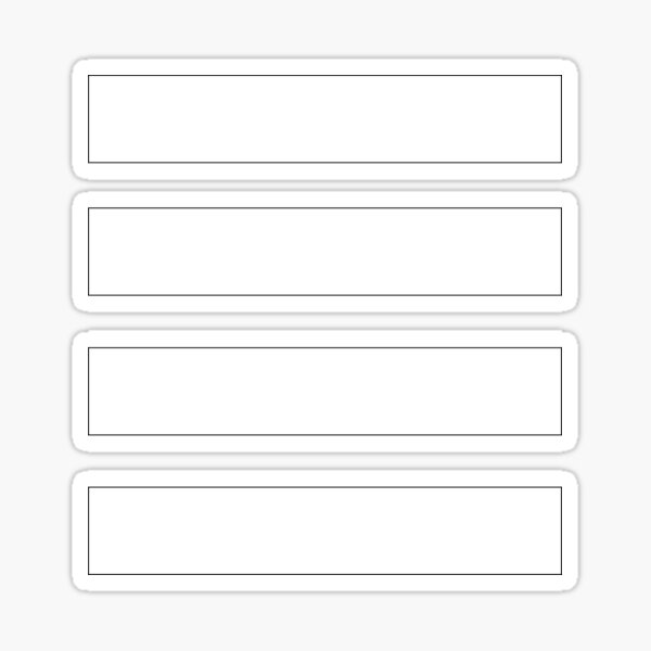 "Blank White Box" Sticker for Sale by ZanderZander | Redbubble
