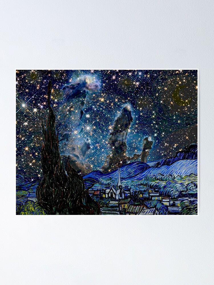 "JWST+Vincent Van Gogh the starry night" Poster for Sale by jstepan ...