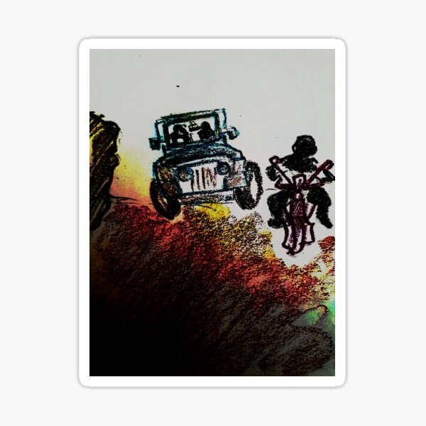 "Stiles's Jeep" Sticker for Sale by LimeClo | Redbubble