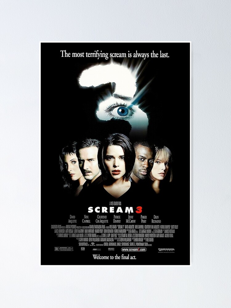 "scream 3 Poster" Poster for Sale by robindanielL | Redbubble