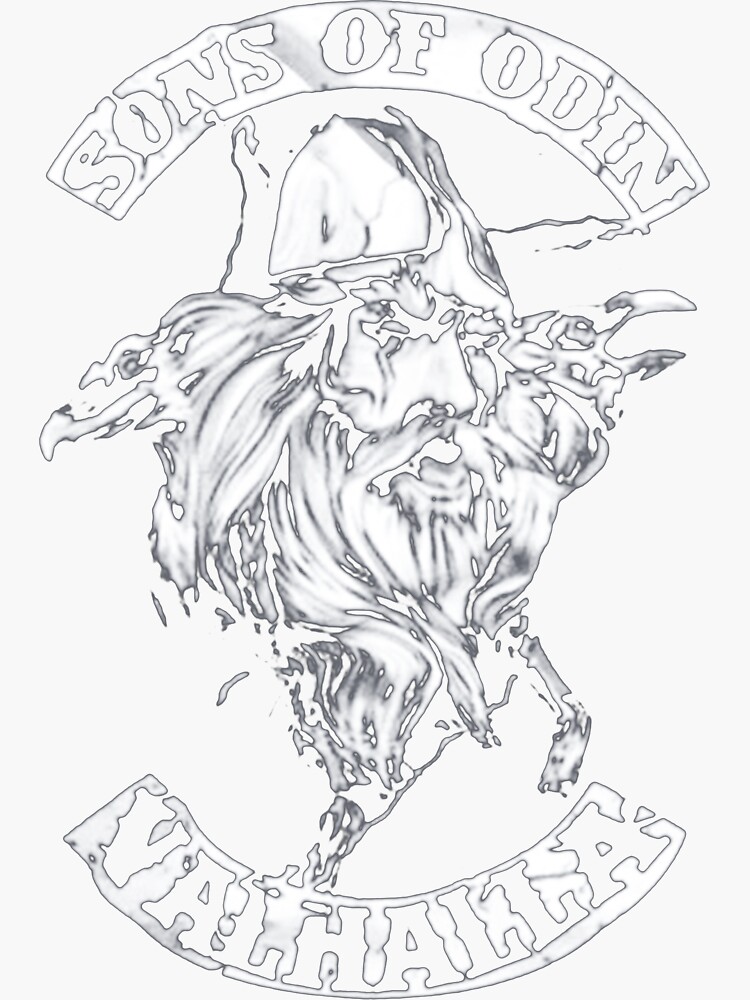 "Sons Of Odin Valhalla" Sticker for Sale by shopJCajss | Redbubble