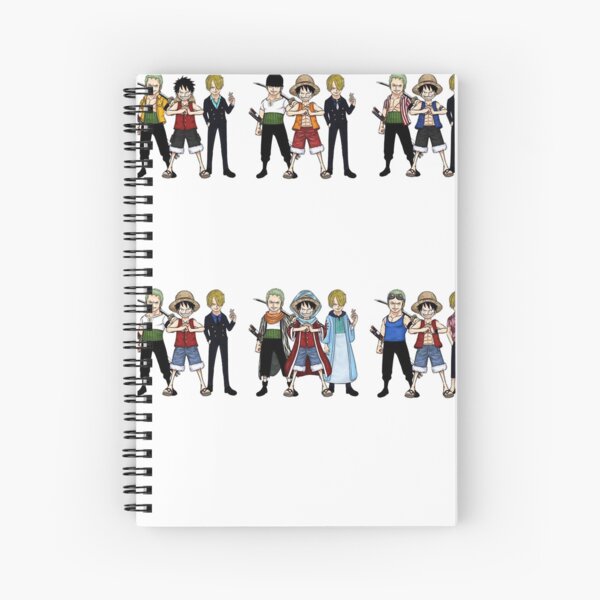 "One Piece Monkey D Luffy - Roronoa Zoro And Sanji" Spiral Notebook for ...
