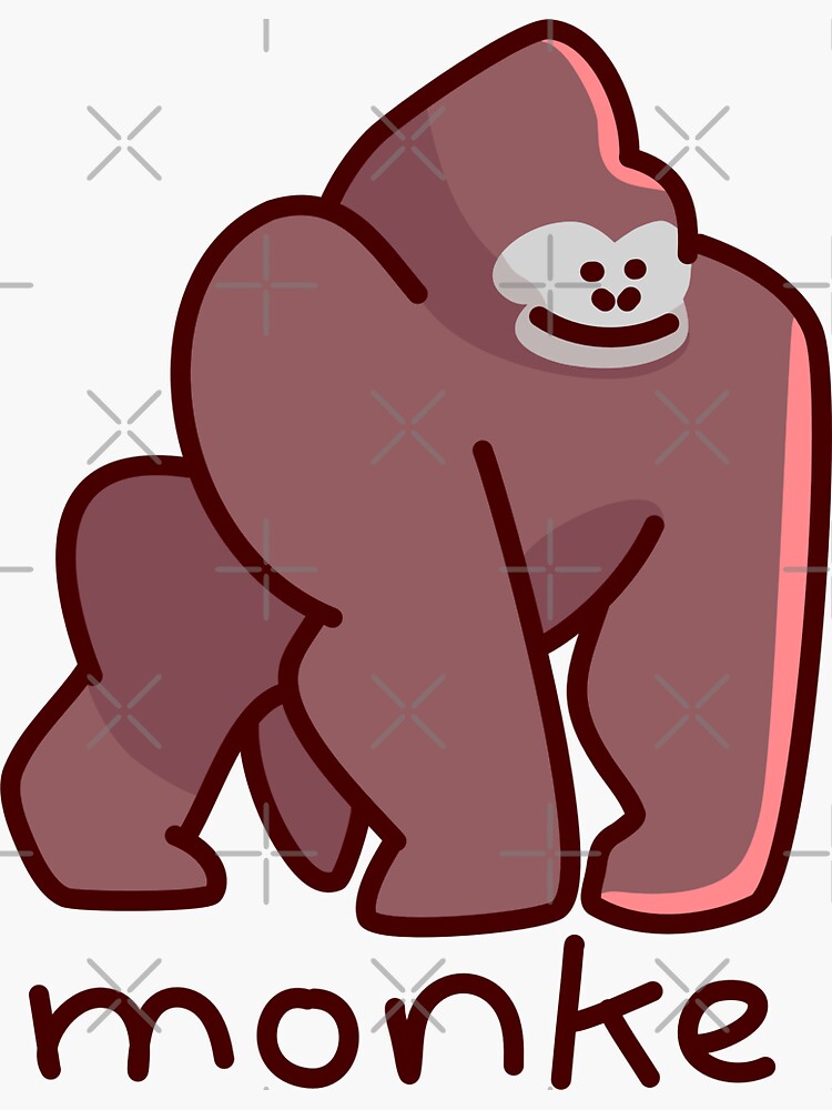 "Monke" Sticker for Sale by PWB-Studios | Redbubble