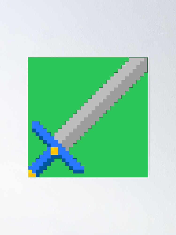 "8 Bit Sword, Retro Pixel Art" Poster for Sale by CupOfJoeInc | Redbubble
