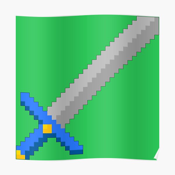 "8 Bit Sword, Retro Pixel Art" Poster for Sale by CupOfJoeInc | Redbubble