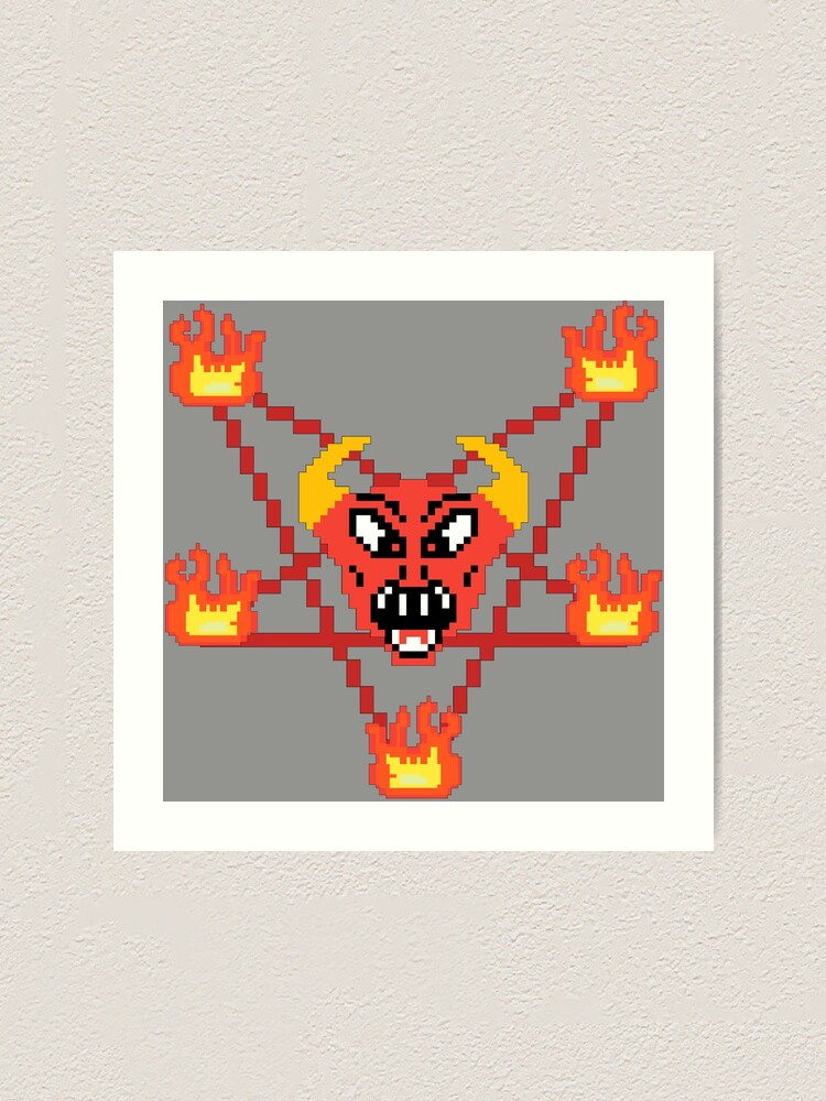 "8 Bit Sigil of The Dark Lord, Retro Pixel Art" Art Print for Sale by ...