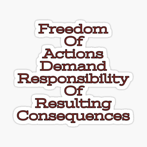"Action & Consequences " Sticker for Sale by DeusExMachina1 | Redbubble