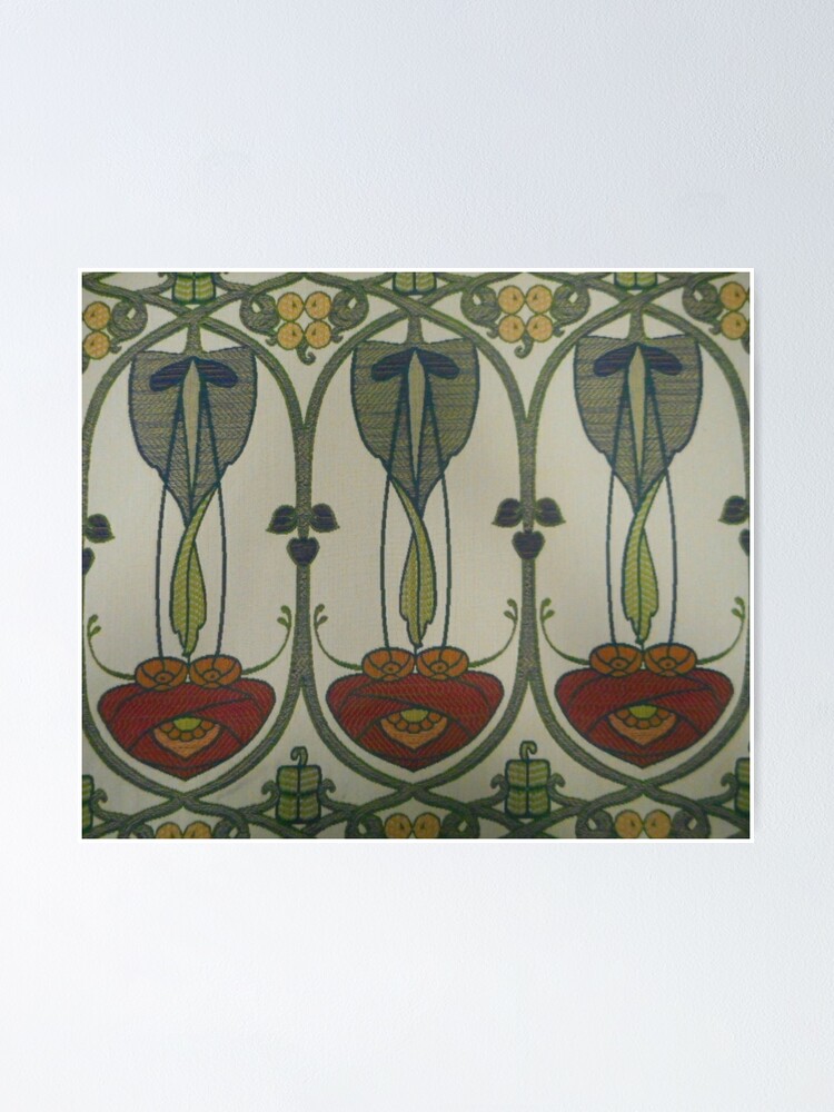 "Charles Rennie Mackintosh floral design " Poster for Sale by gstavia ...