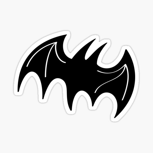 "Bat Logo" Sticker for Sale by MYFASHINSTYL | Redbubble