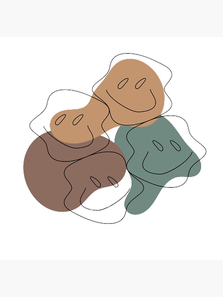 "boho aesthetic smiley faces" Poster for Sale by AnanoNadiradze | Redbubble