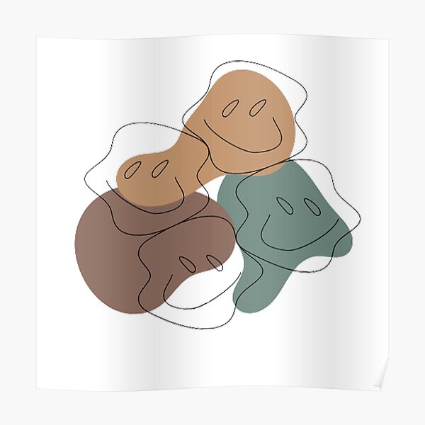 "boho aesthetic smiley faces" Poster for Sale by AnanoNadiradze | Redbubble