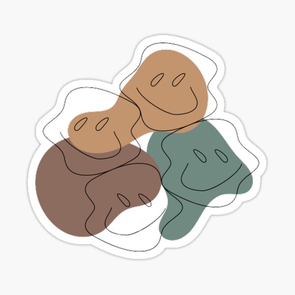 "boho aesthetic smiley faces" Sticker for Sale by AnanoNadiradze ...
