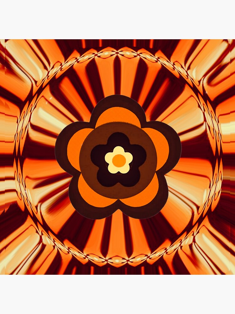 "70's Flower Power" Sticker for Sale by arcadedesign | Redbubble