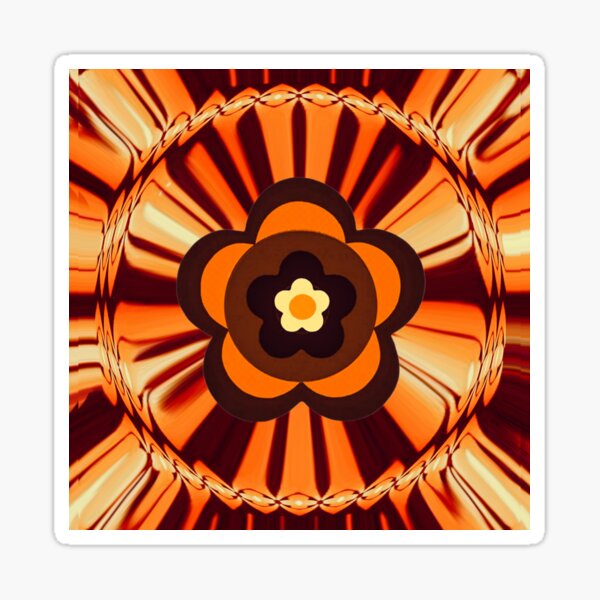 "70's Flower Power" Sticker for Sale by arcadedesign | Redbubble