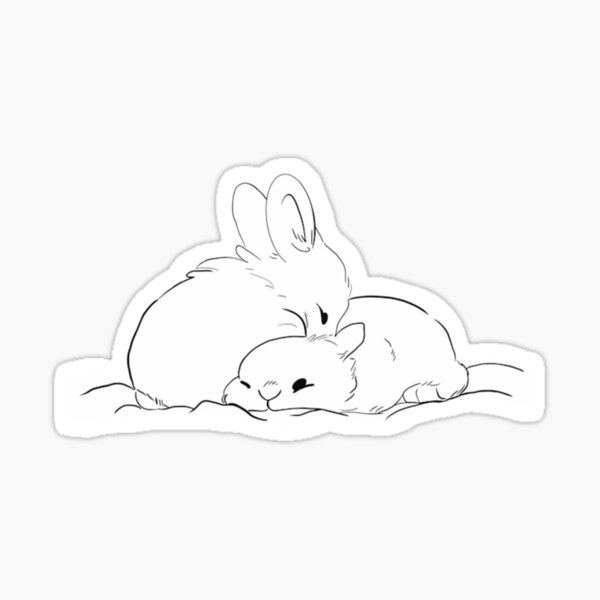 "White rabbit " Sticker for Sale by CecilQuitzon | Redbubble