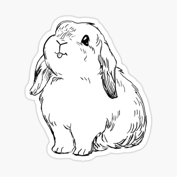 "White rabbit " Sticker for Sale by CecilQuitzon | Redbubble