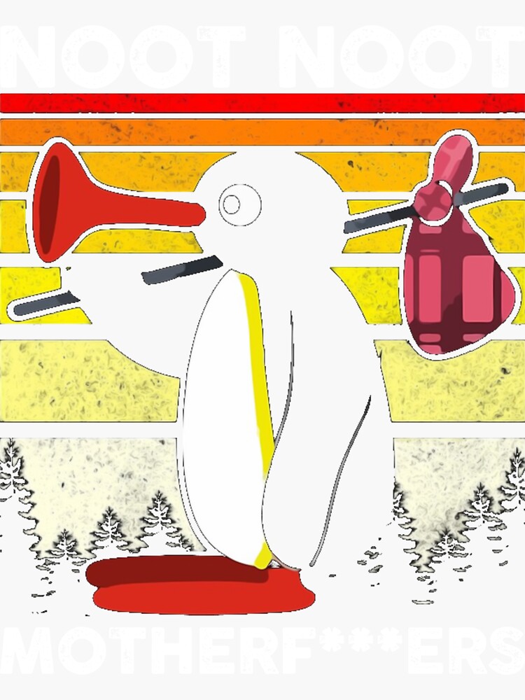 "NOOT NOOT PINGU" Sticker for Sale by rollinscian | Redbubble