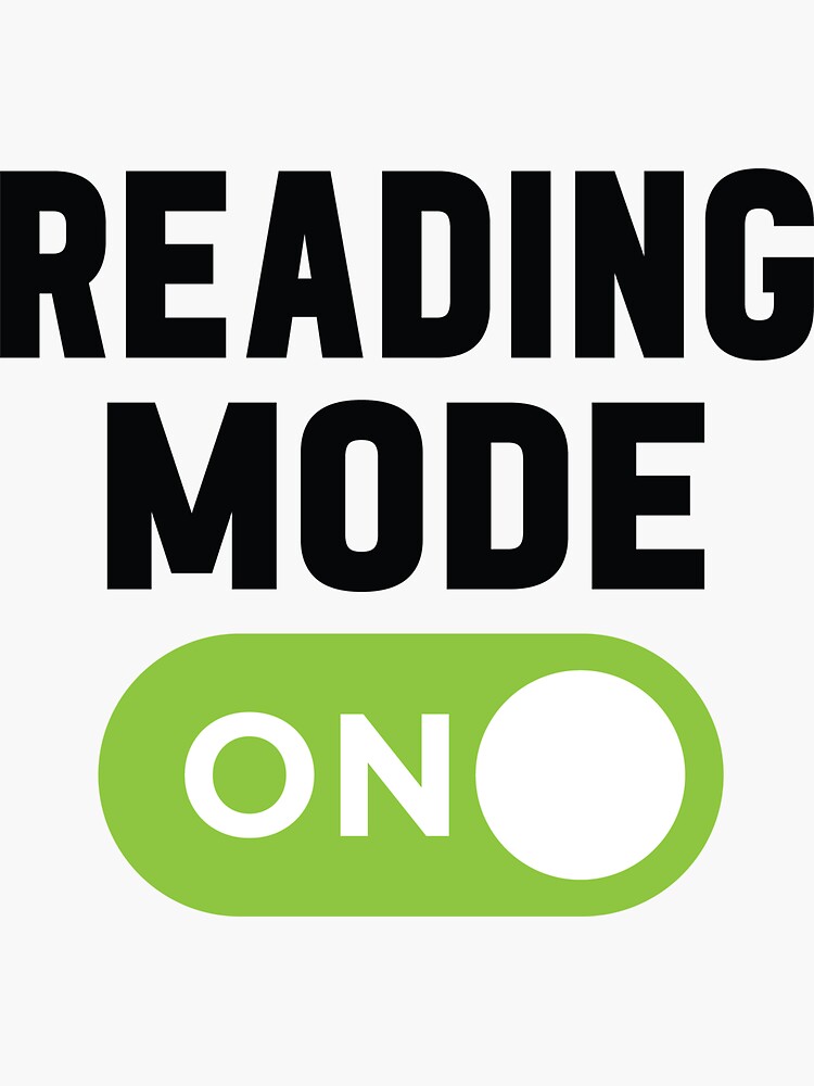"Reading Mode On" Sticker for Sale by freshLayer | Redbubble