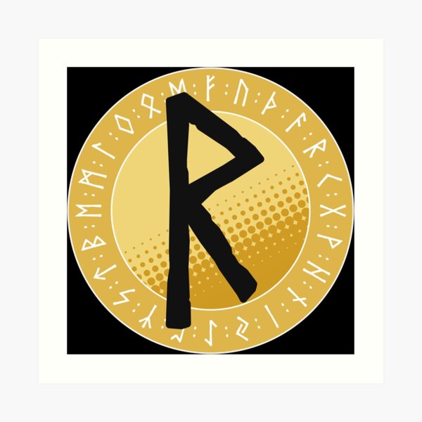 "Viking Runes and Runic Symbols - Raidho (Journey)" Art Print for Sale ...