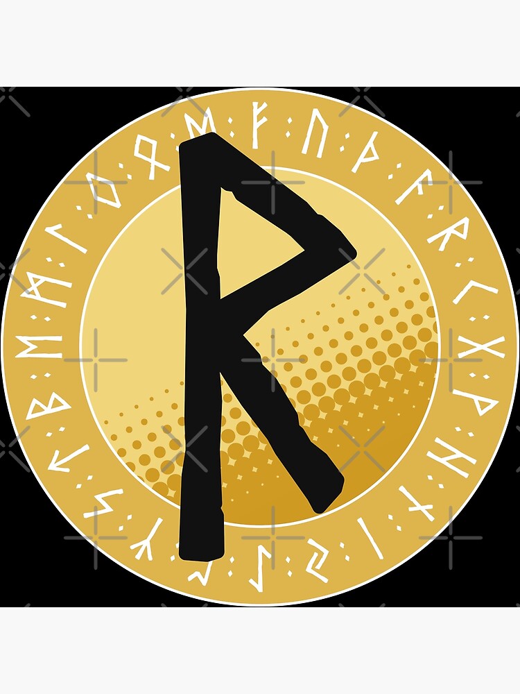 "Viking Runes and Runic Symbols - Raidho (Journey)" Art Print for Sale ...