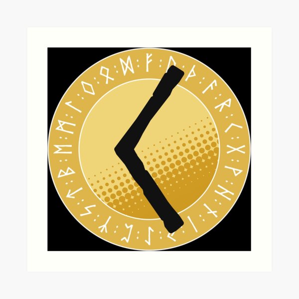 "Viking Runes and Runic Symbols - Kenaz (Fire)" Art Print for Sale by ...