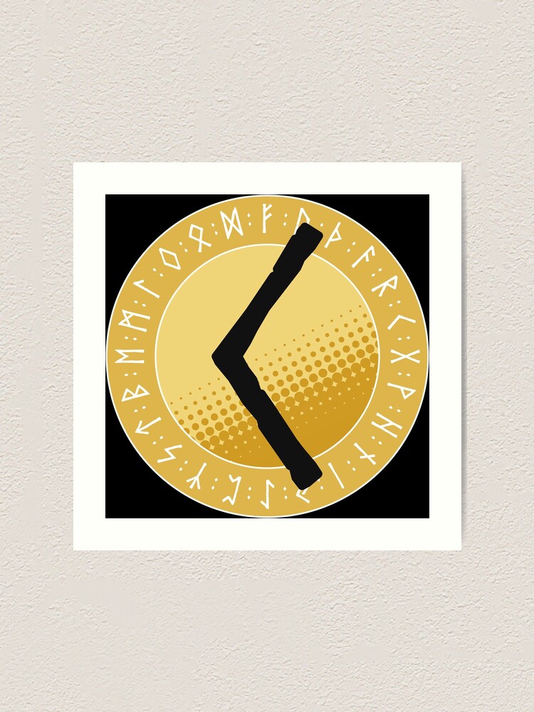 "Viking Runes and Runic Symbols - Kenaz (Fire)" Art Print for Sale by ...