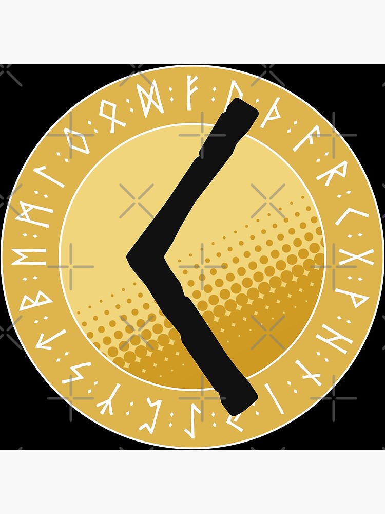 "Viking Runes and Runic Symbols - Kenaz (Fire)" Poster for Sale by ...