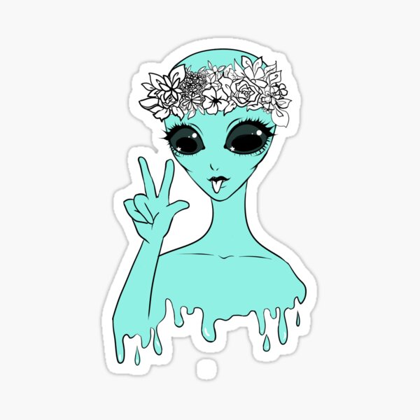 "aesthetic alien" Sticker for Sale by appols | Redbubble