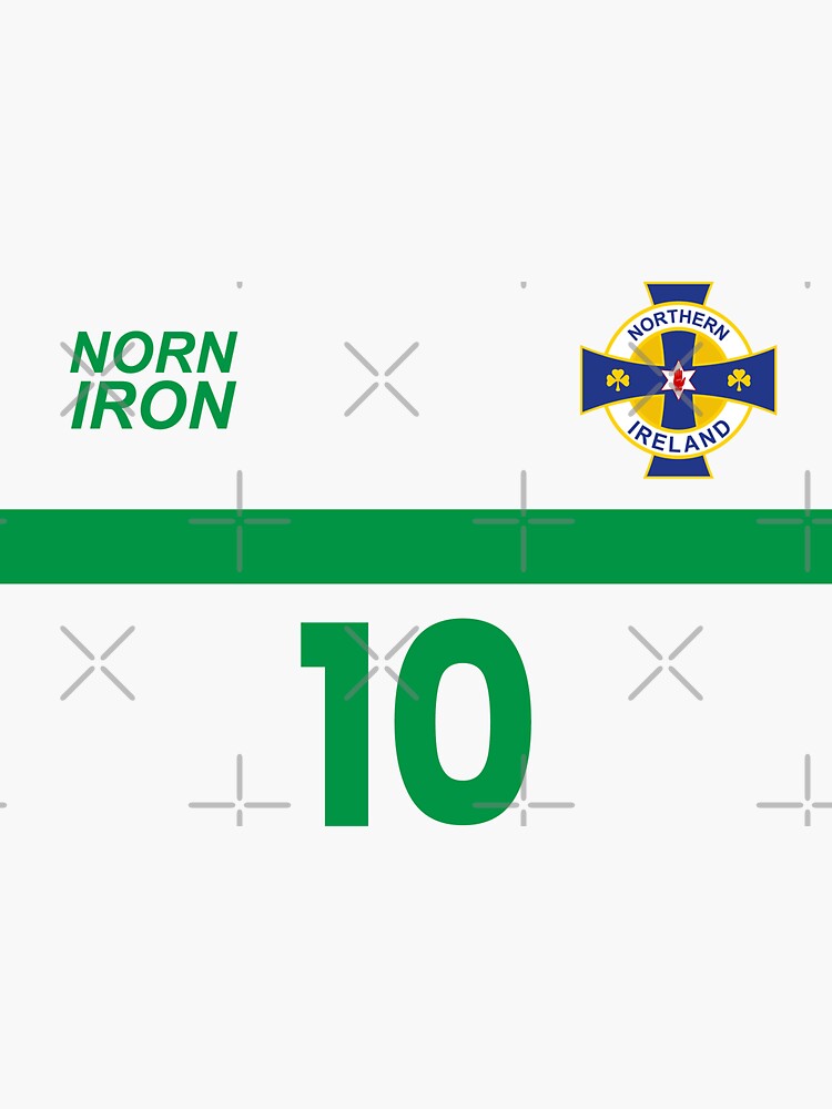 "Northern Ireland National Football Team Soccer Retro Norn Iron Number ...
