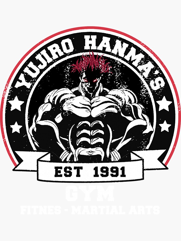 "Yujiro hanma gym" Sticker for Sale by Elizabethmussel | Redbubble