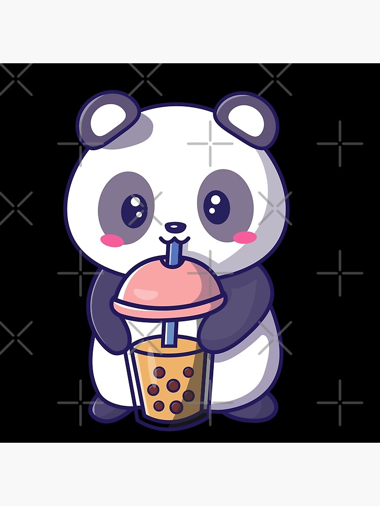 "Cute kawaii Panda loves bubble tea" Poster for Sale by Artistusha ...
