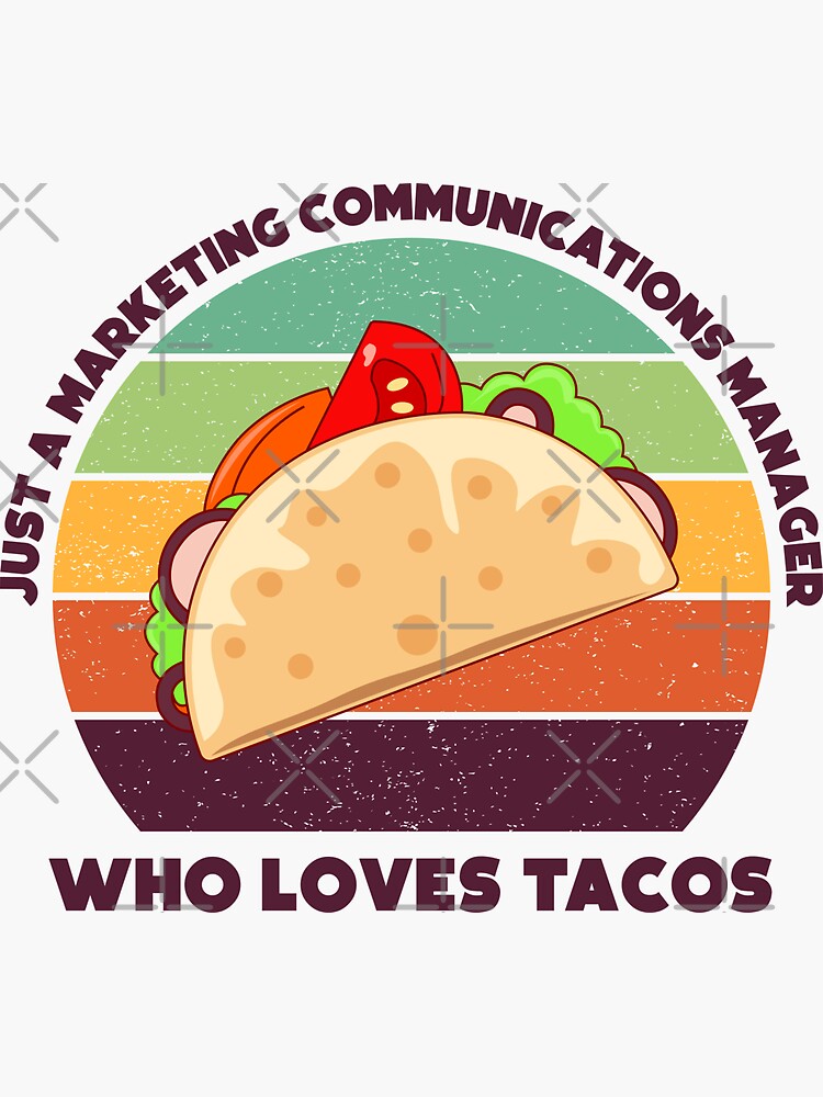 "Just a marketing communications manager who loves tacos, dark text ...