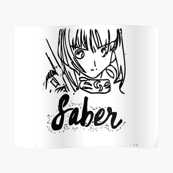 "Saber" Poster for Sale by blackheartdez | Redbubble