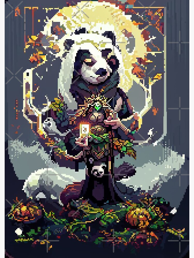 "panda druid autumn #14 animal tarot card" Sticker for Sale by ...