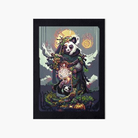 "panda druid autumn #15 animal tarot card" Art Board Print for Sale by ...