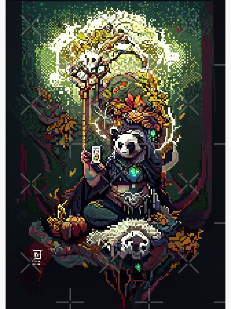 "panda druid autumn #17 animal tarot card" Sticker for Sale by ...