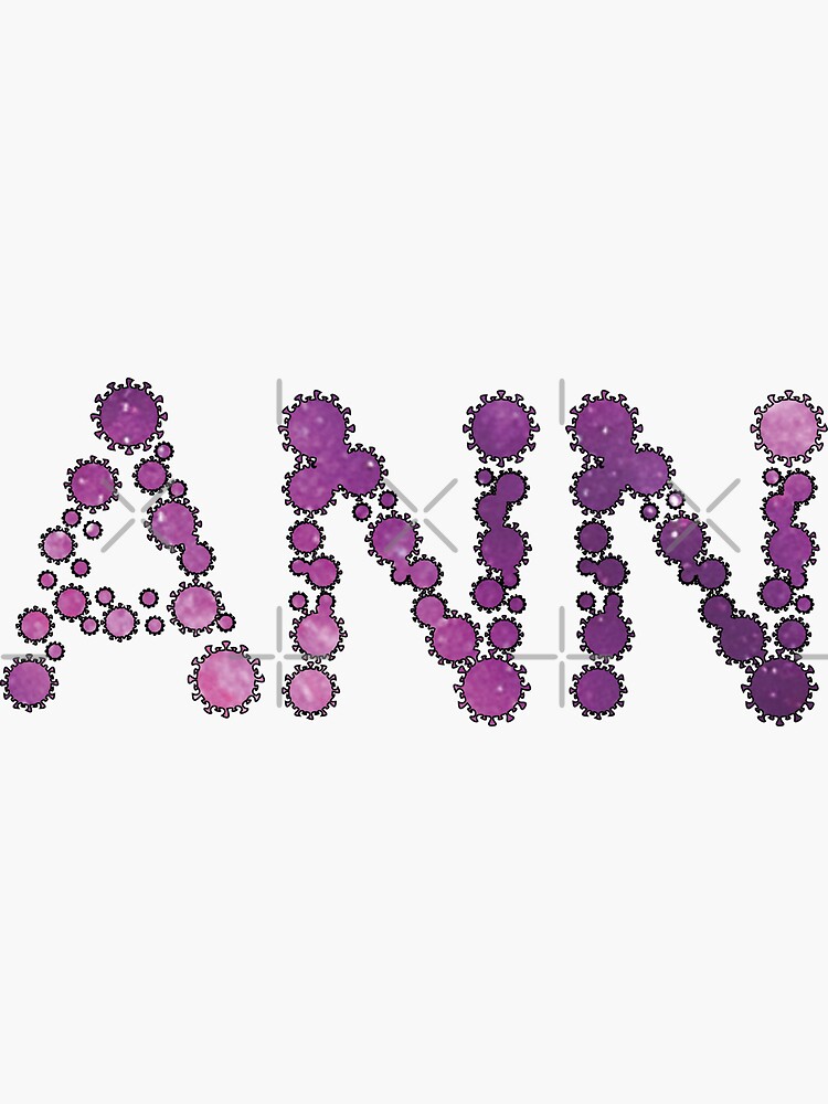 "ANN Name III - My name is ANN - typography name - Galaxy Vibe" Sticker ...