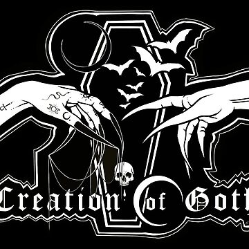 "Creation of Goth, retro dark art, night night, vampire, dark sticker ...