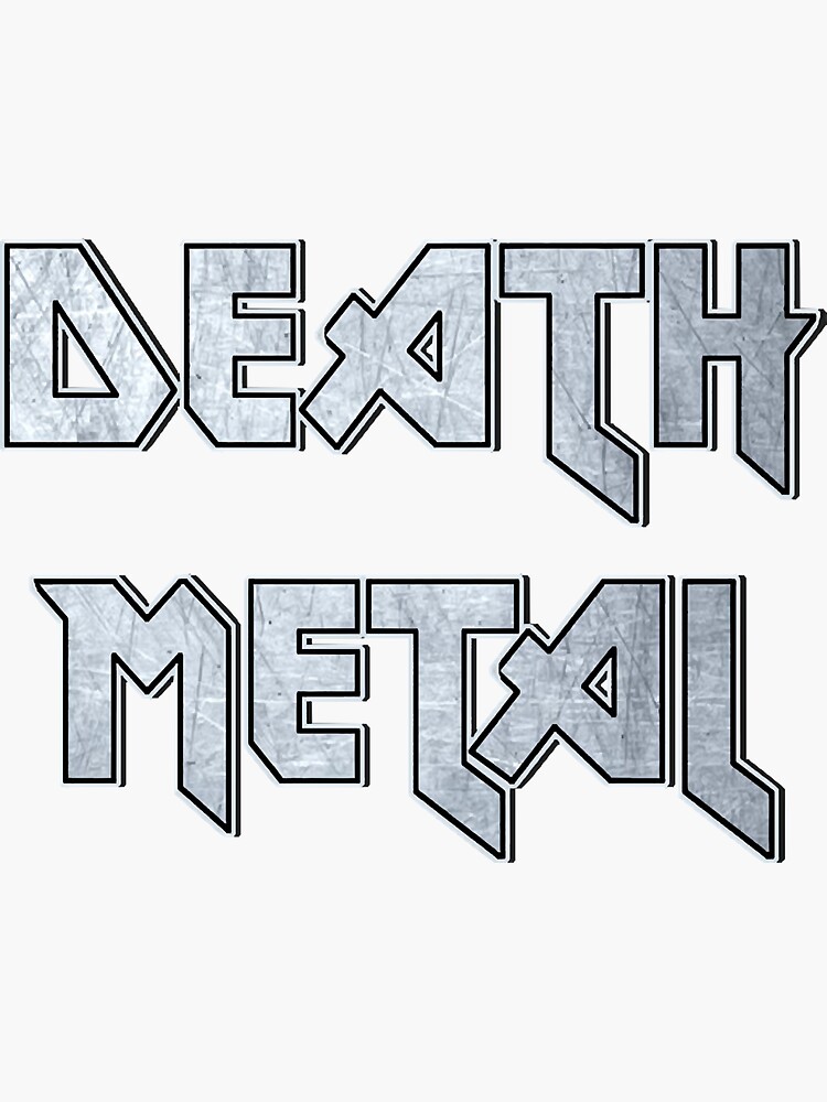 "Death metal" Sticker for Sale by GenieRhodes | Redbubble
