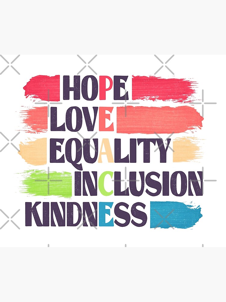 Póster «esperanza amor igualdad inclusión amabilidad PAZ derechos ...