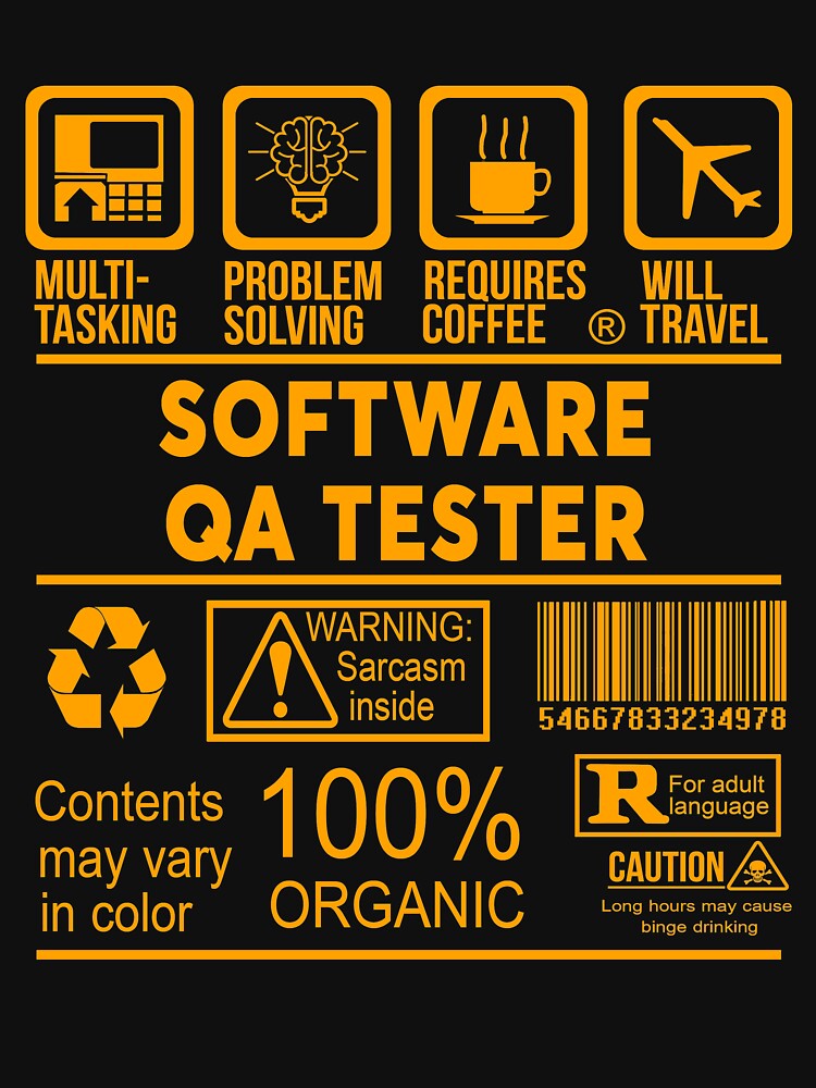 "SOFTWARE QA TESTER - NICE DESIGN 2017" T-shirt for Sale by ...